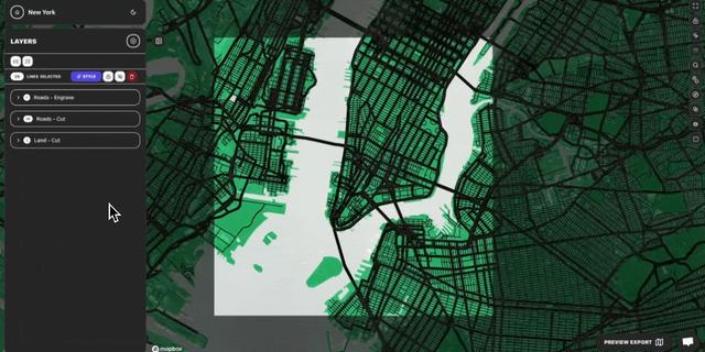 Laser Map Maker - Create. Download. Cut. Engrave.